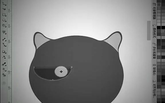 平面设计 cdr绘制卡通小猫咪 cdr cdr教程 cdr教学 线上教学