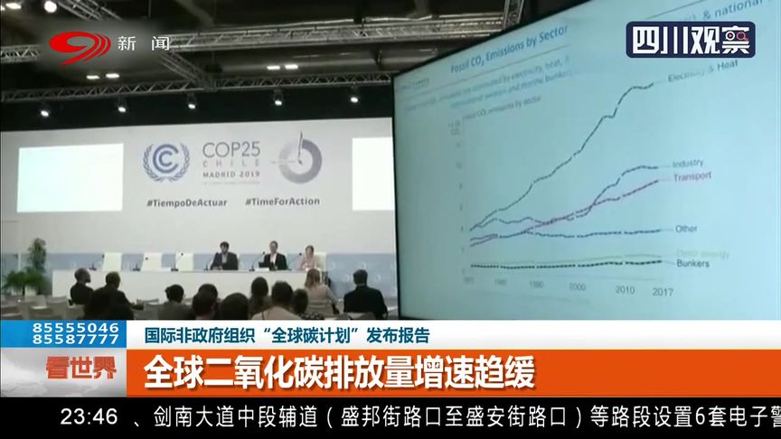 “全球碳计划”发布公告:全球二氧化碳排放量增速趋缓