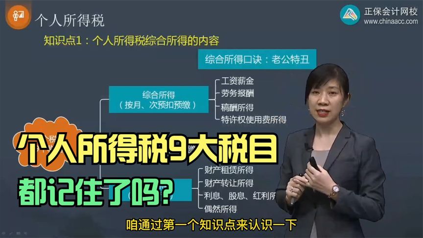 个人所得税9大税目!方源老师独创记忆口诀爆笑来袭!