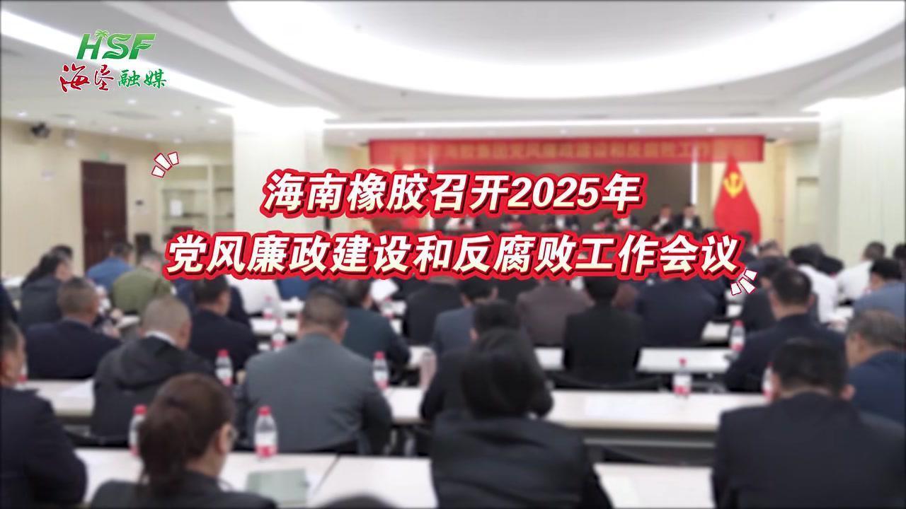 海南橡胶召开2025年党风廉政建设和反腐败工作会议