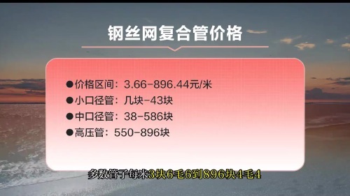 钢丝网骨架复合管多少钱一米