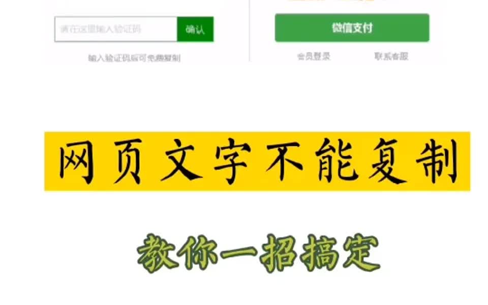 网页文字不能复制,教你一招搞定