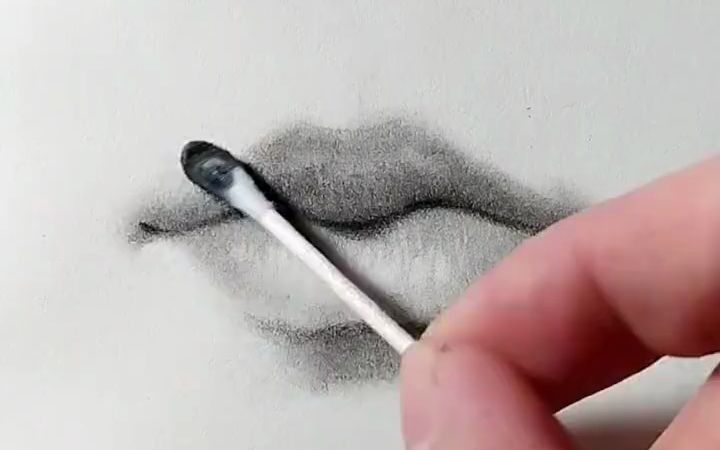 素描人像,超级简单画嘴巴