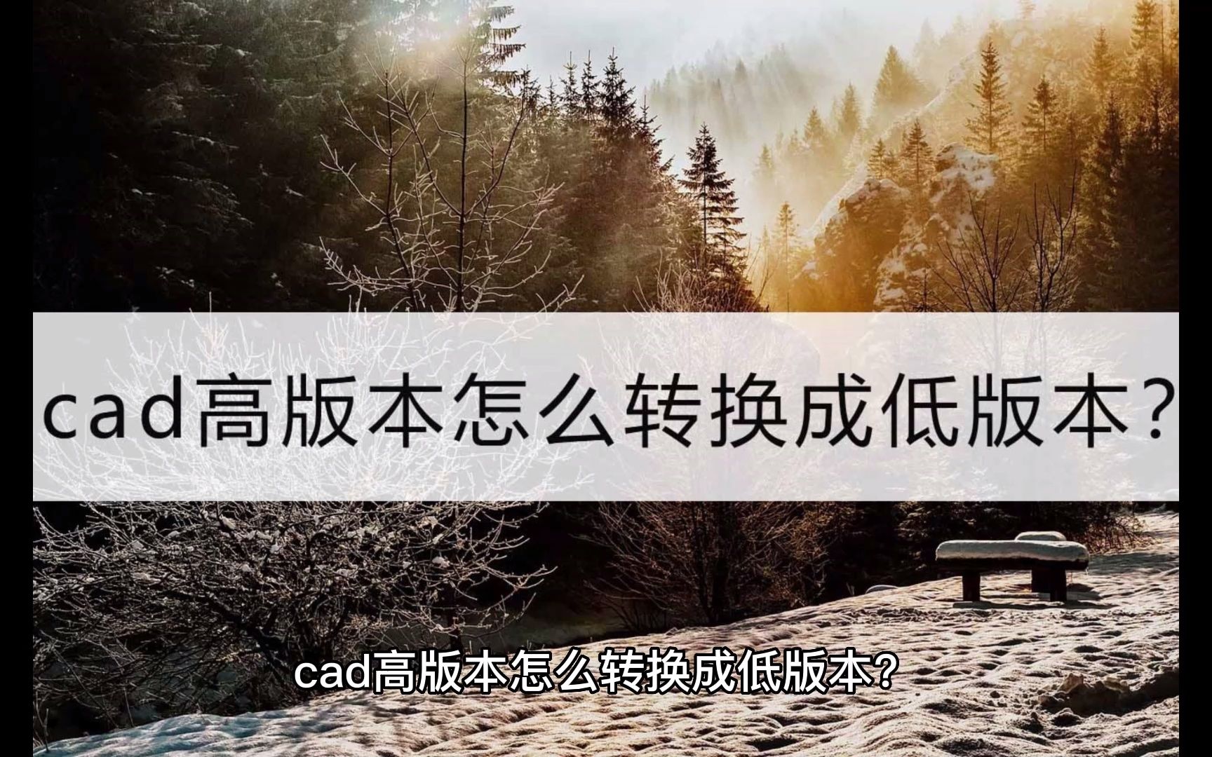 cad高版本怎么转换成低版本?这个办法快又好