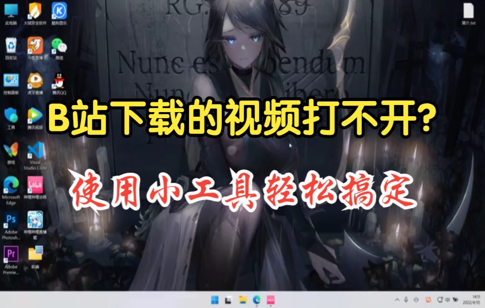 关于B站下载的视频打不开的问题处理