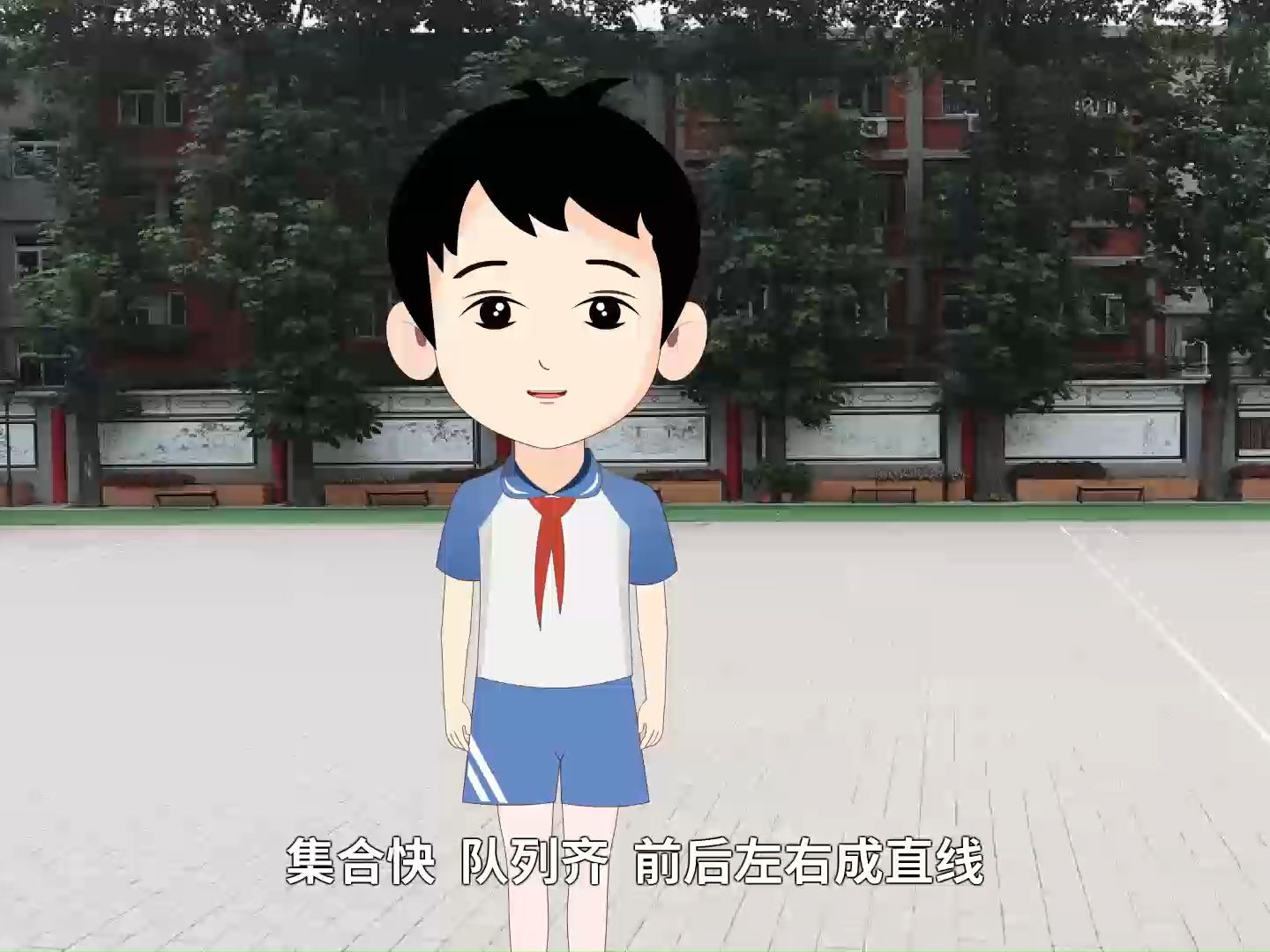 动画:北京市小学生行为规范培养,《我是文明小学生,校园礼仪我做到》。