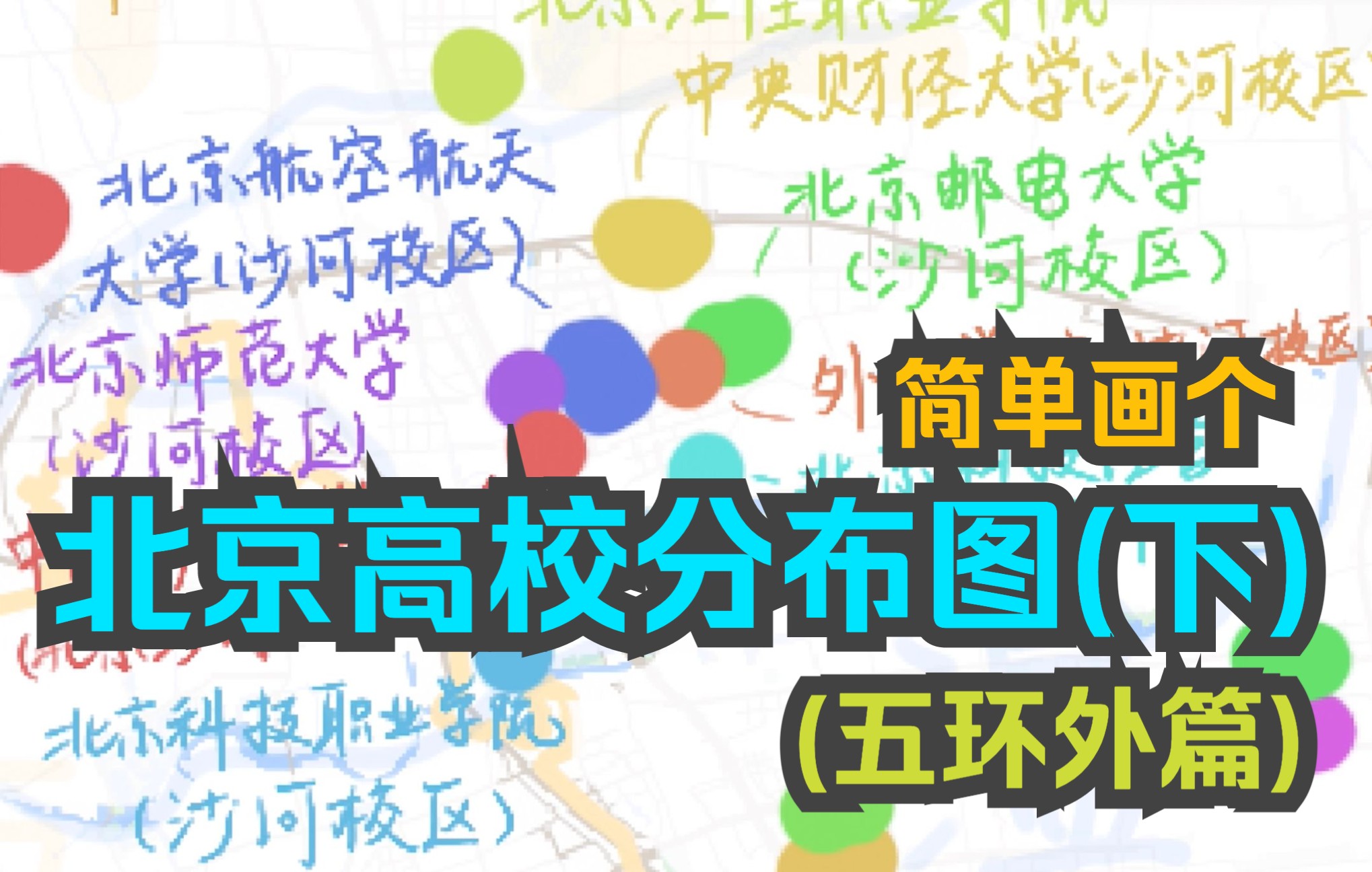 简单画个北京高校分布图(五环外篇)