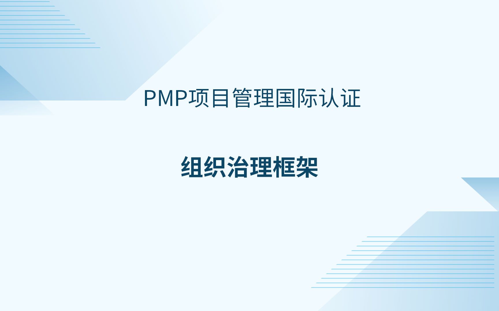 PMP中的组织治理框架