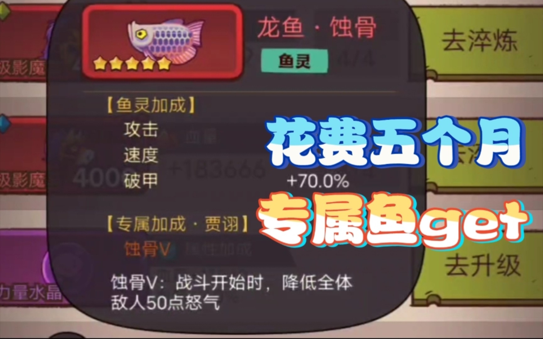 【咸鱼之王】7元党的第一条满级专属鱼