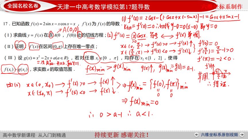 导数压轴题高分必备:二阶导数研究函数零点恒成立问题