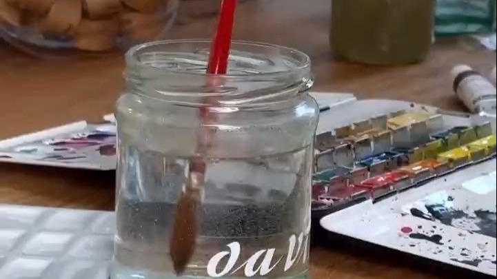 水彩速写小教程——安娜·卡塔安x柯林尼奥红