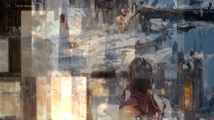 Ai绘画,给AI幼崽喂了一个场景,没想到出来的构图这么好