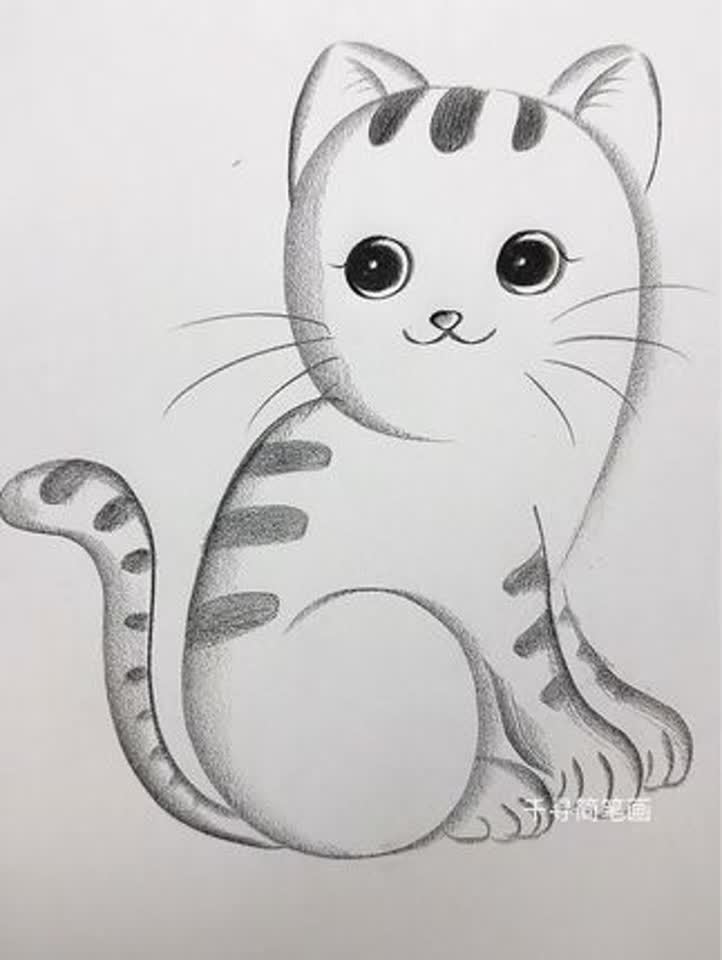 数字69画小猫咪 用数字6和9画小猫咪#学会快去试试吧 #零基础学画画 ...