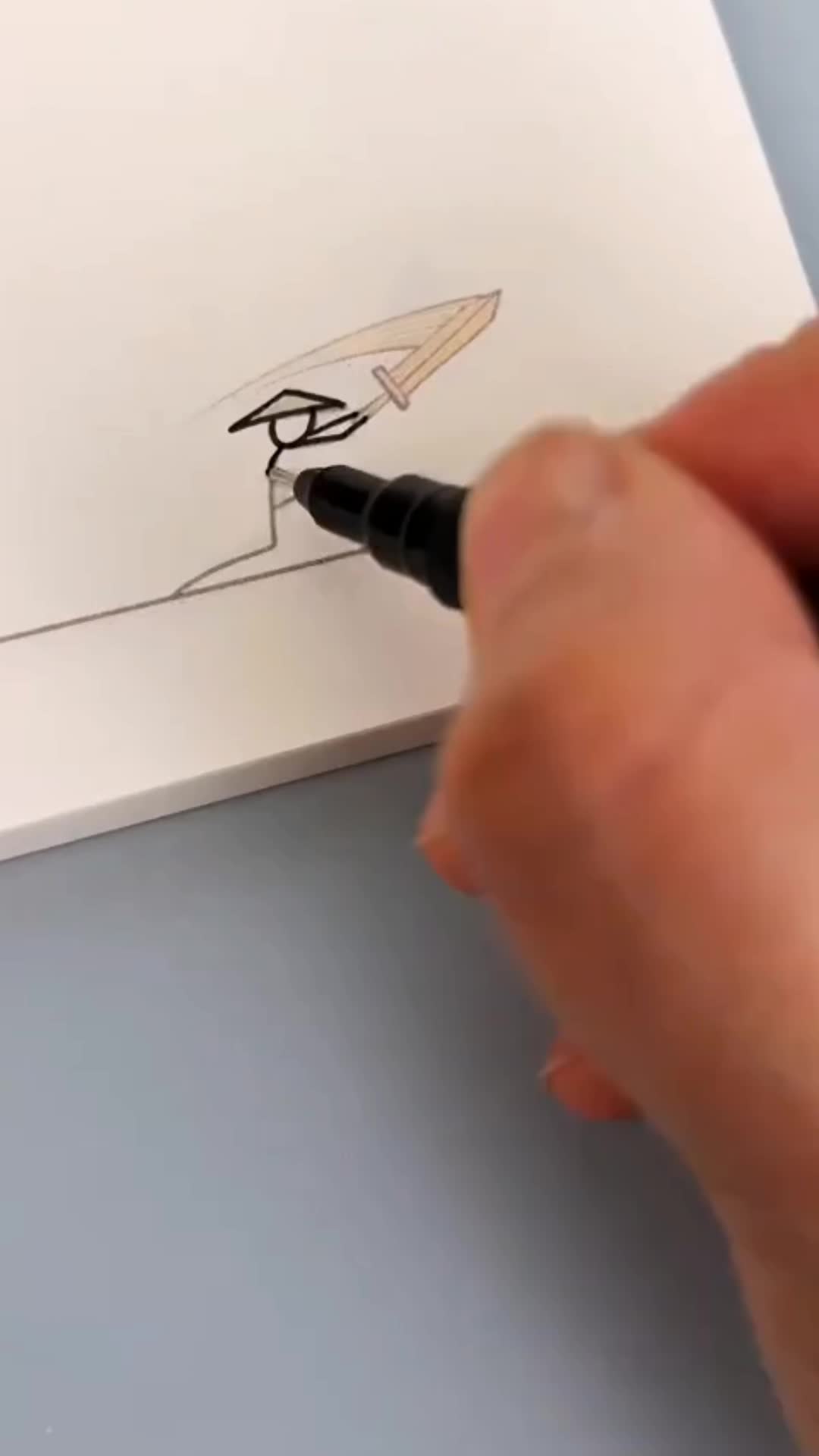 火柴人格斗手翻书动画男生翻页书本创意礼品礼物快速翻动小人书