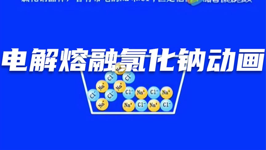 电解熔融氯化钠动画
