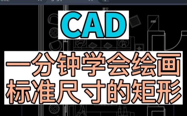 CAD中如何一分钟学会绘画标准尺寸矩形