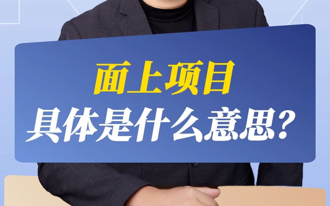 面上项目是什么意思?