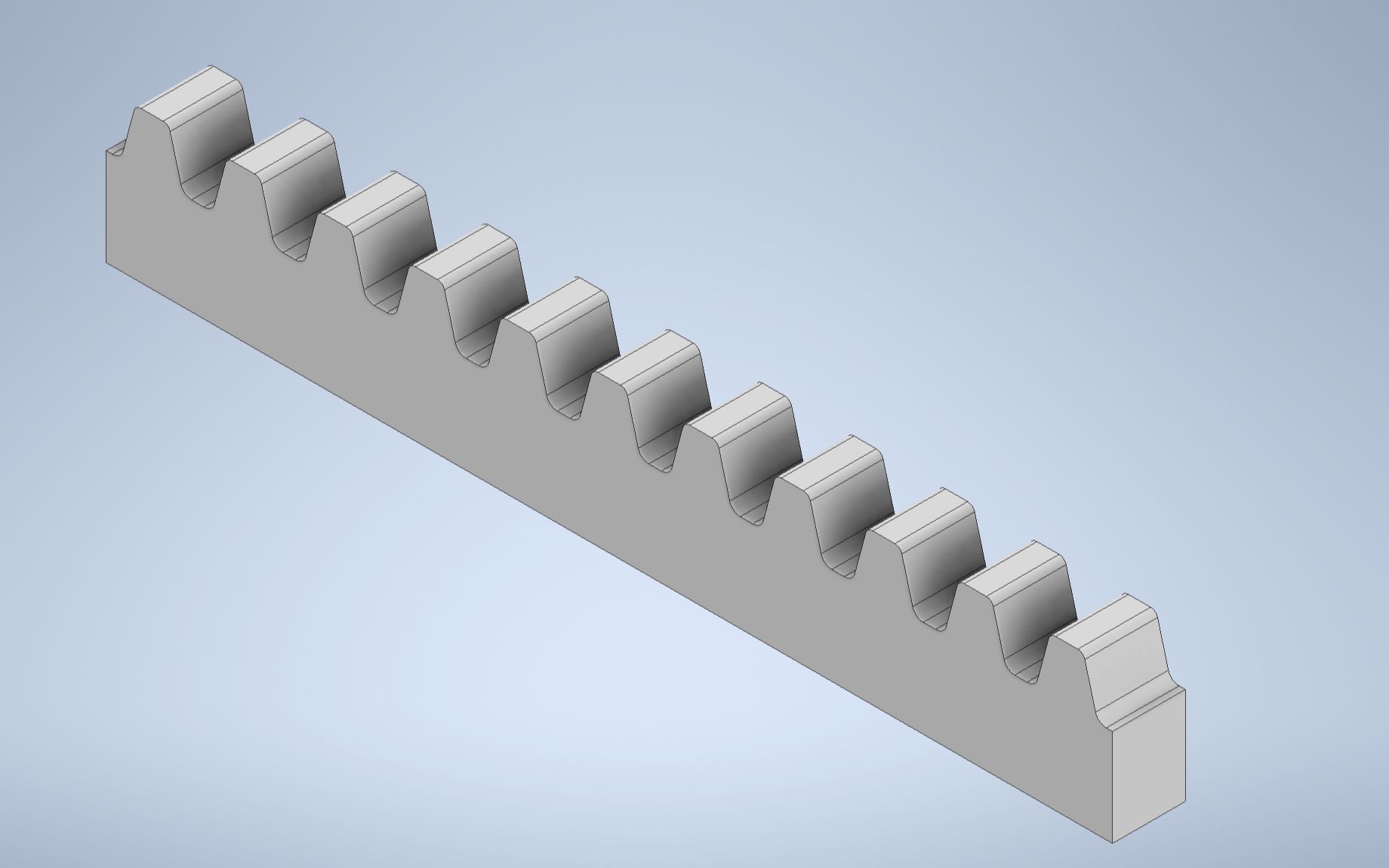基于inventor 直齿条模板快速参数化设计