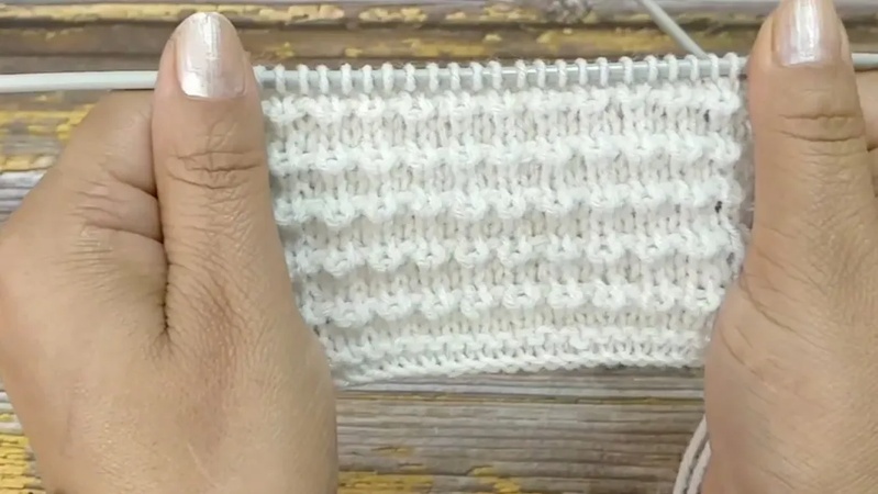 下针还能这么织!简洁上下针毛衣编织花样