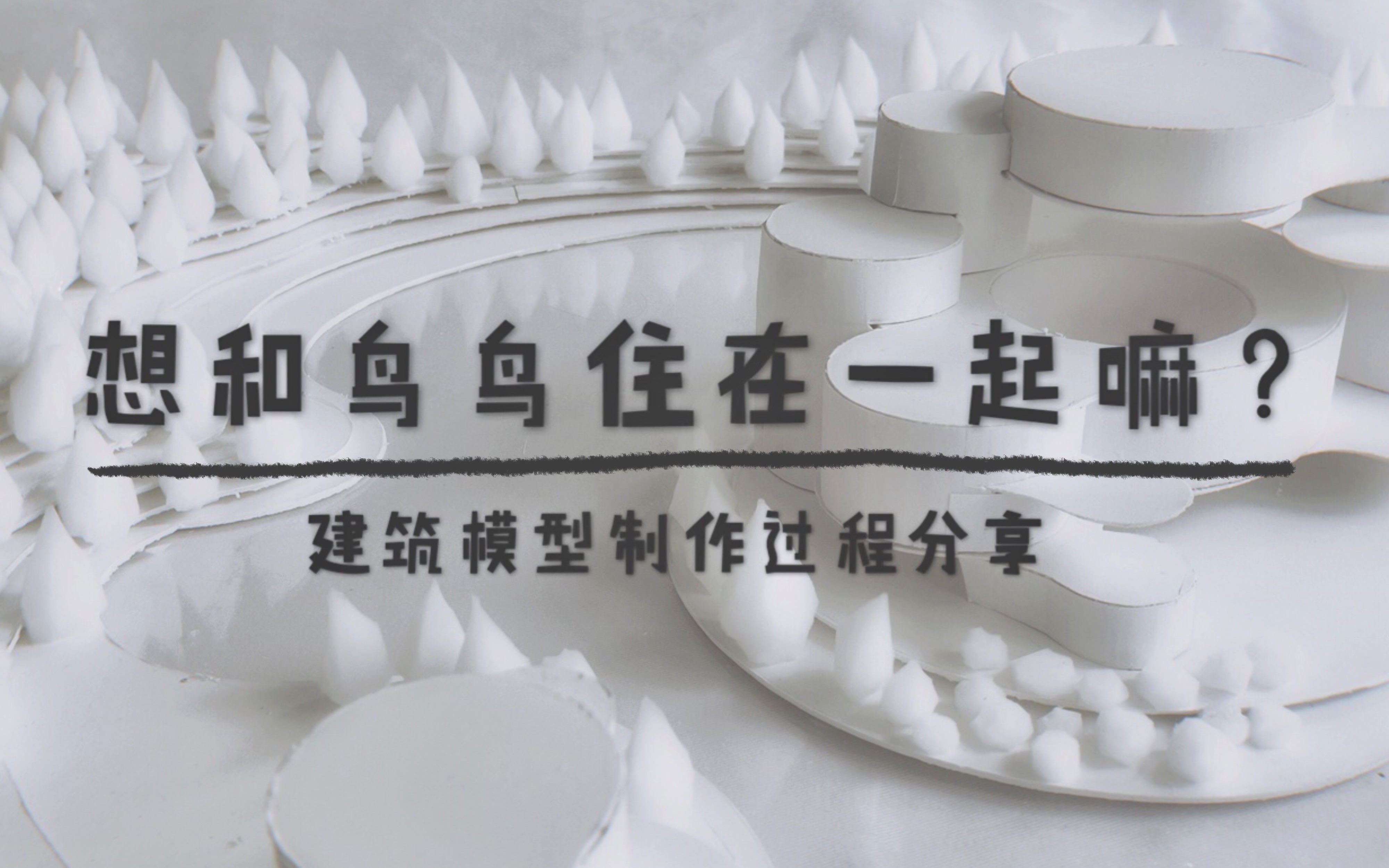 【定格动画】一个未来可以和鸟鸟生活在一起的小社区!建筑模型制作...