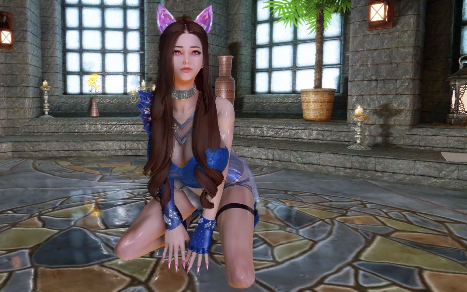 老滚5自学打mod第三期,人物美化,上古卷轴5天际重置版