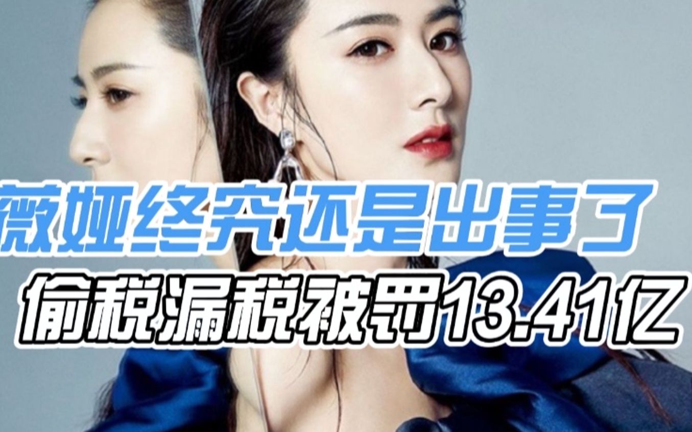薇娅终究还是出事了,偷税漏税被罚13.41亿