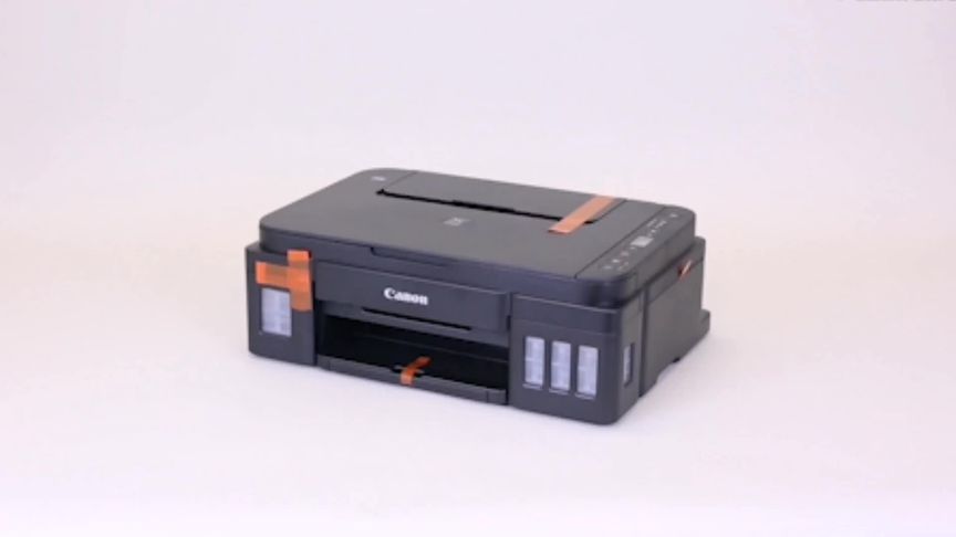 佳能G系列打印机新机安装墨盒与加墨水操作视频介绍。#打印机设置