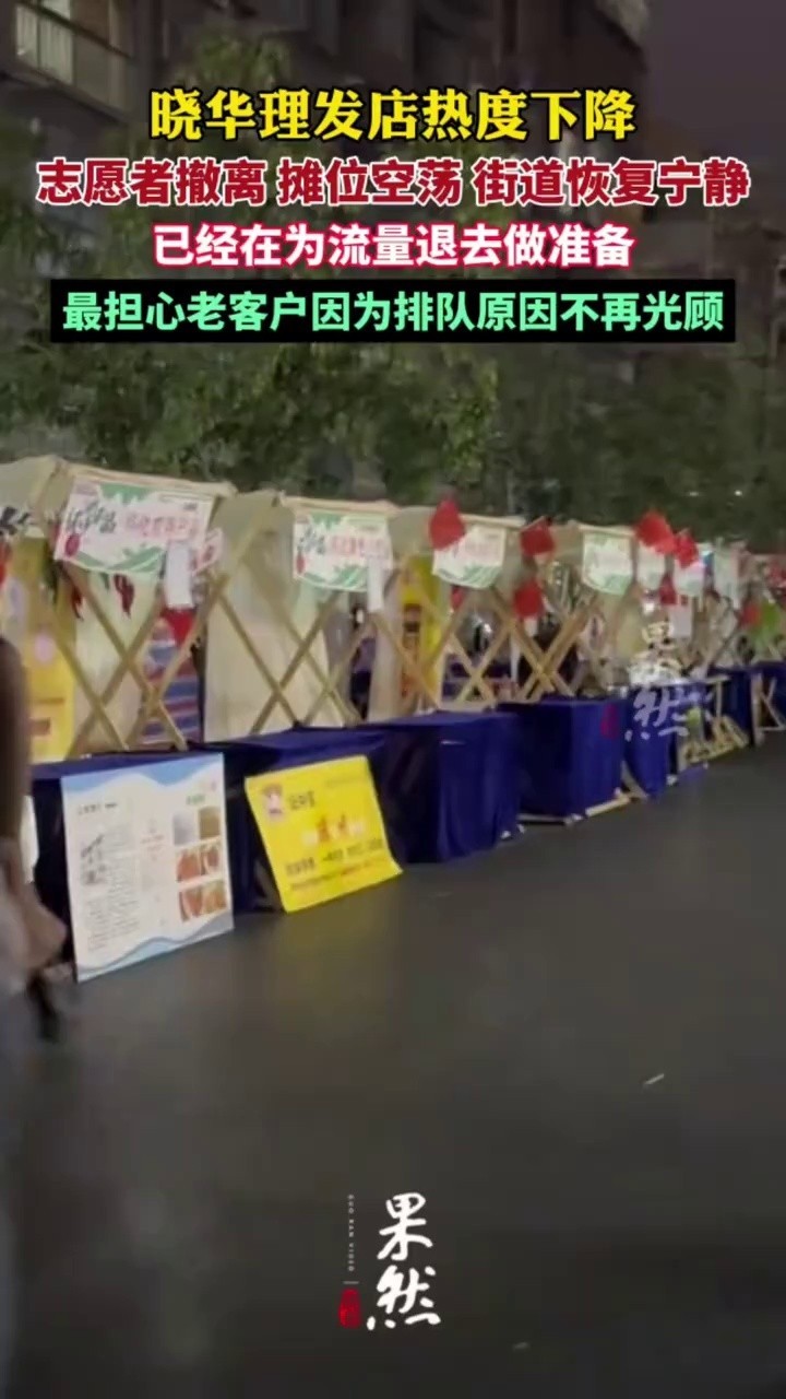 晓华理发店热度下降
