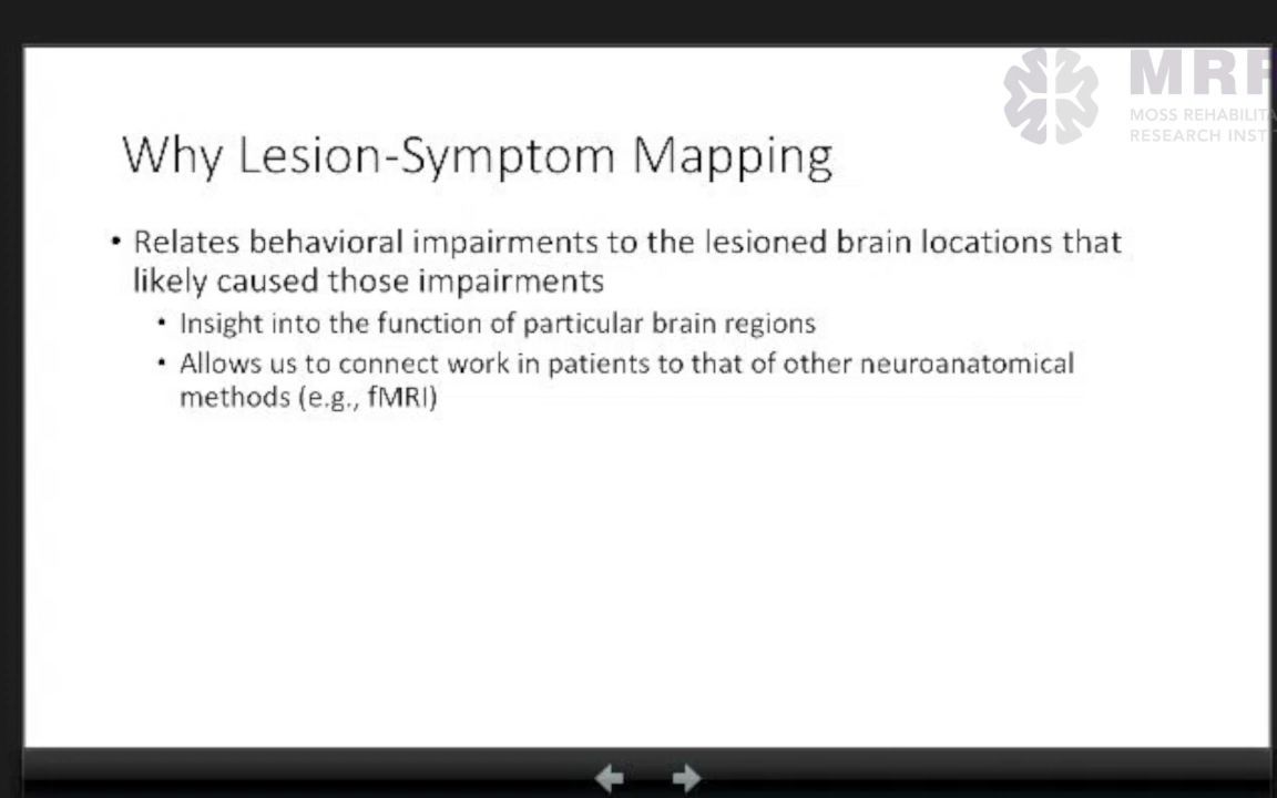 Lesion-Sympton Mapping Workshop 1 of 3