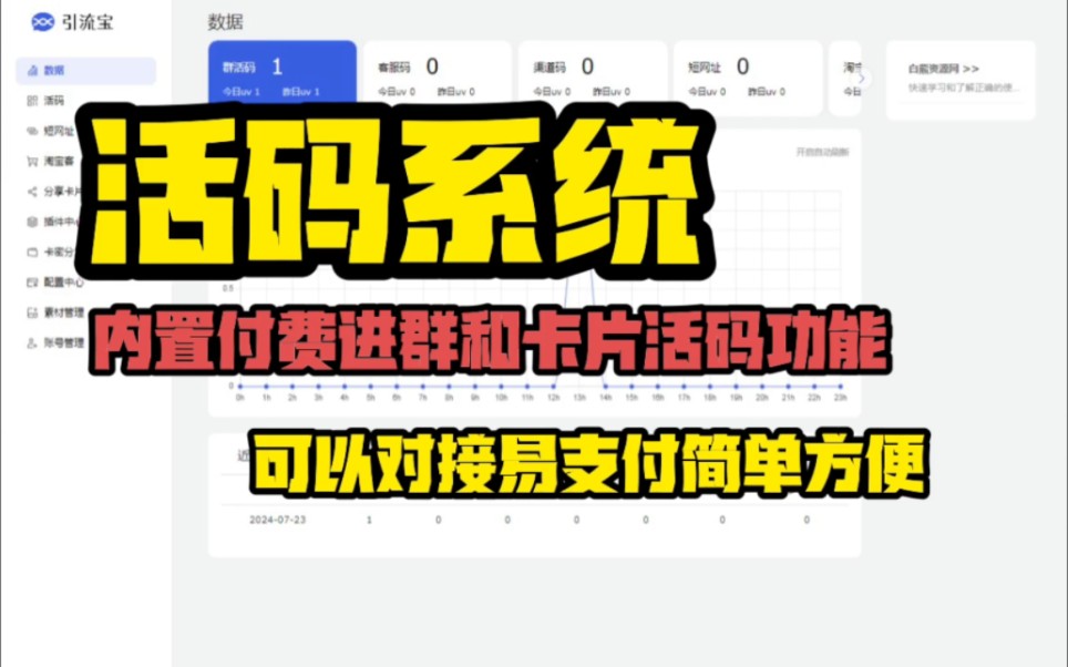 群活码系统内置炮灰域名池和付费进群