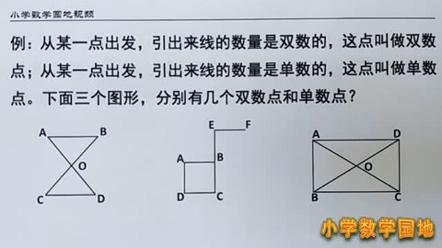 小学数学二年级奥数课堂 一笔画问题中的单数点和双数