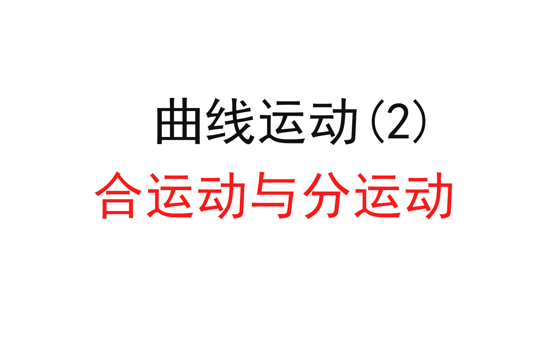 59.【高中物理必修二】【曲线运动】合运动与分运动
