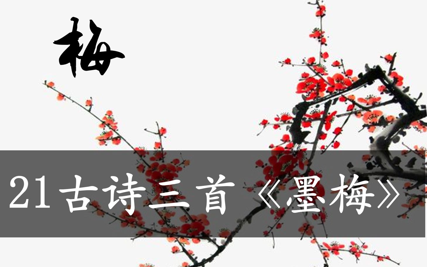 【小学语文课】部编版教材四年级下 21古诗三首《墨梅》