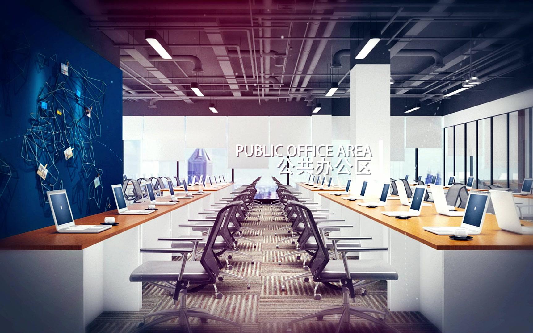 700㎡现代科技风软件公司办公室设计