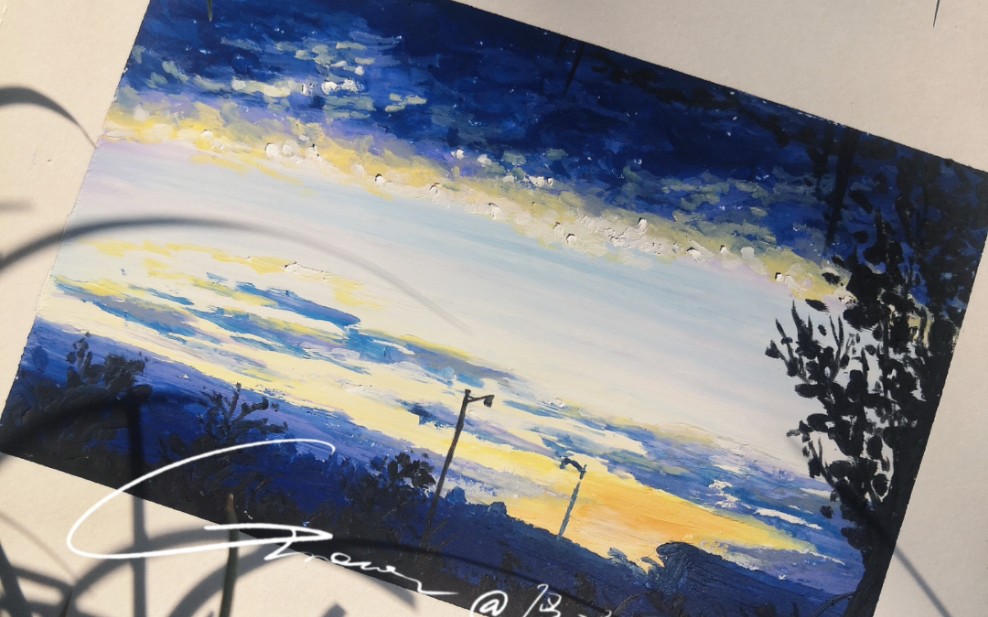 油画棒教程|“爱的期限是多久”(附色号教程)