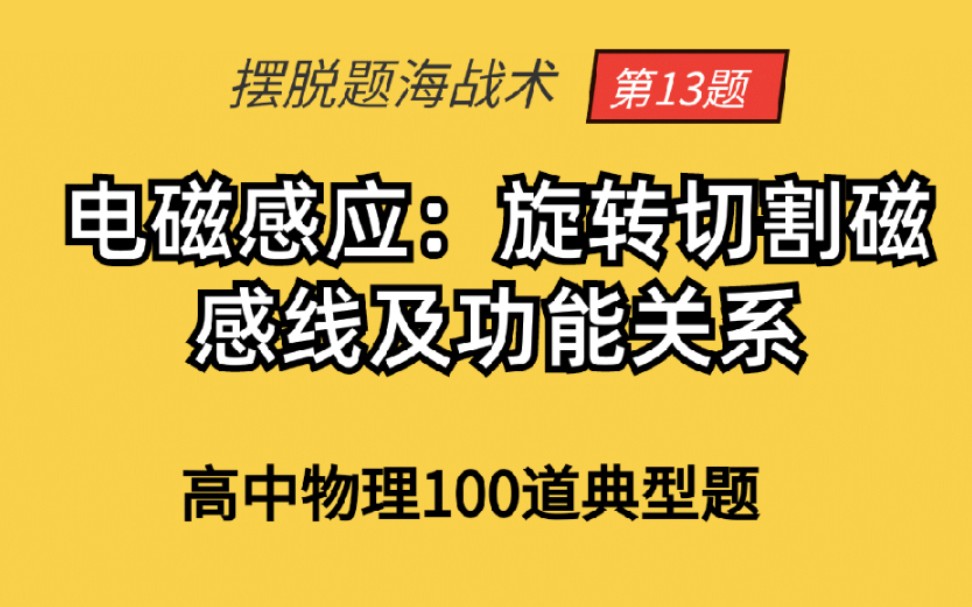 电磁感应:旋转切割磁感线及功能关系解题应用-典型013