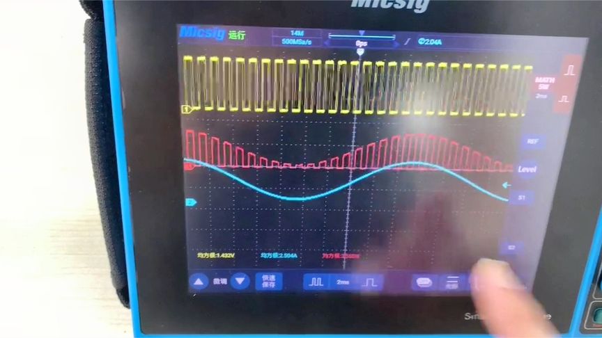麦科信示波器利用数学功能直接计算功率