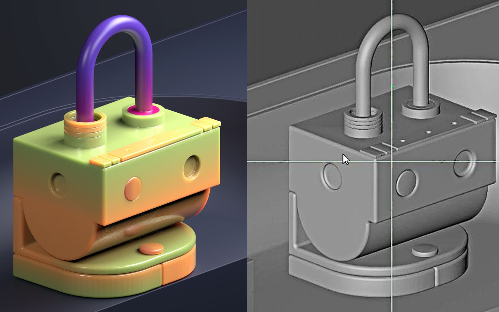 C4D教程 C4D立方体组合建模案例 C4D建模教程 C4D渲染教程 鬼谷...