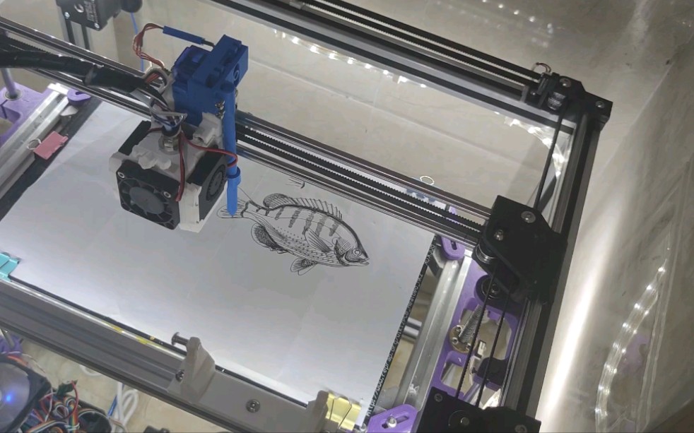 【大鱼diy3D打印机改装】让你的大鱼打印机画个大鱼