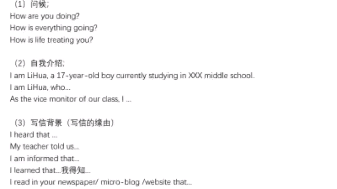 【英语作文】书信格式套路大招