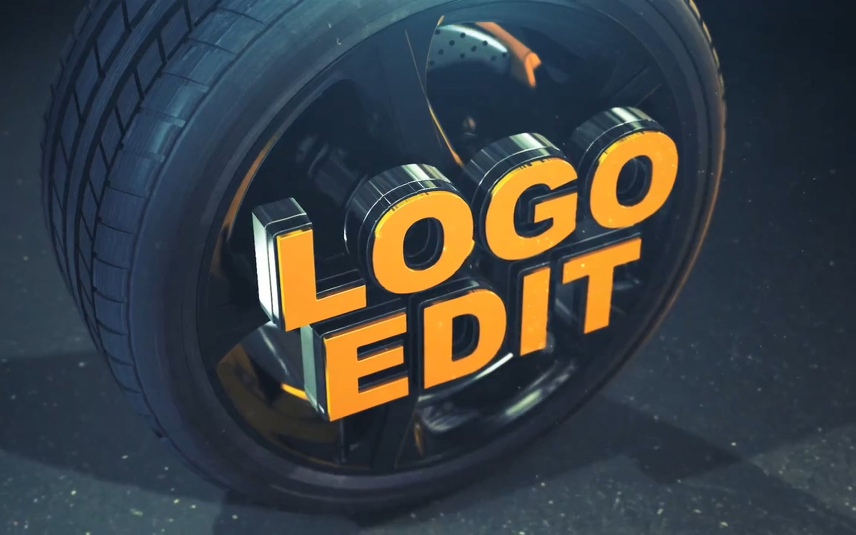 动态logo-轮胎品牌公司企业品牌商品店铺标志LOGO片头模板