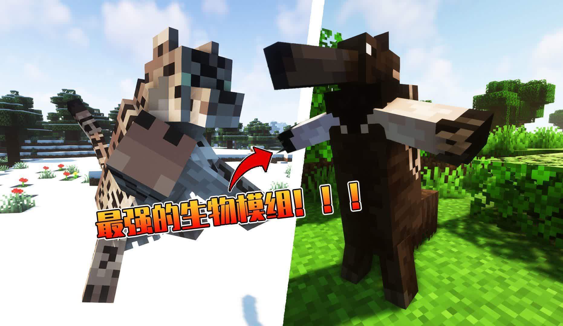 Minecraft近100种新的生物!质量超高!细节丰富!我的世界模组介绍第不...