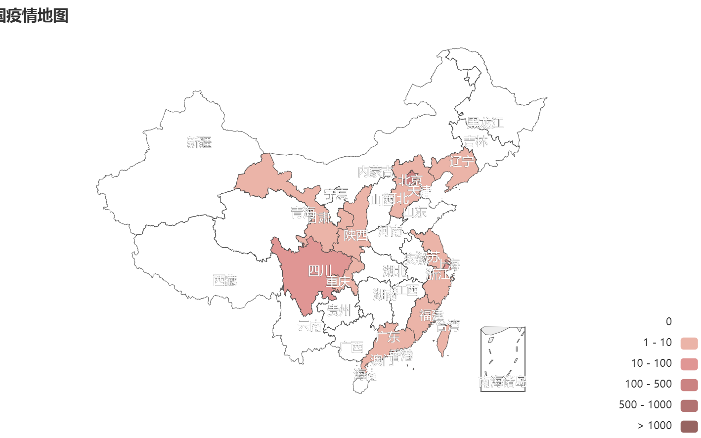 python 爬虫+画图 展示疫情分布图(更新版)