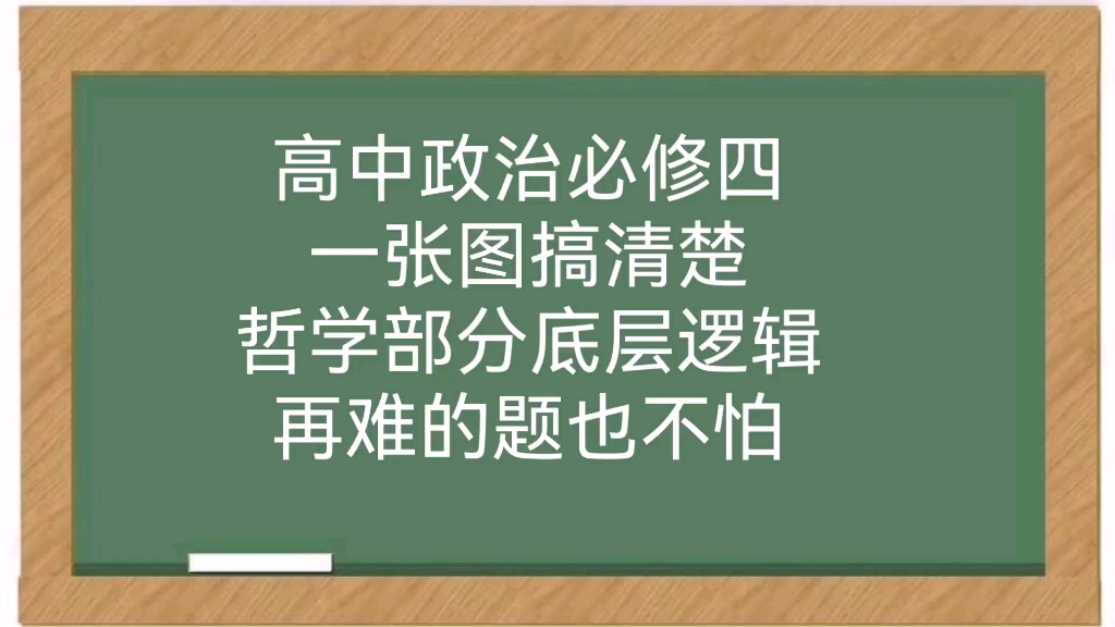 高中政治【哲学与文化】一张图搞清楚教材底层逻辑,再难的题都不怕!