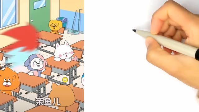 看动画,画动画人物:穿裙子跳舞的狗狗怎么画?