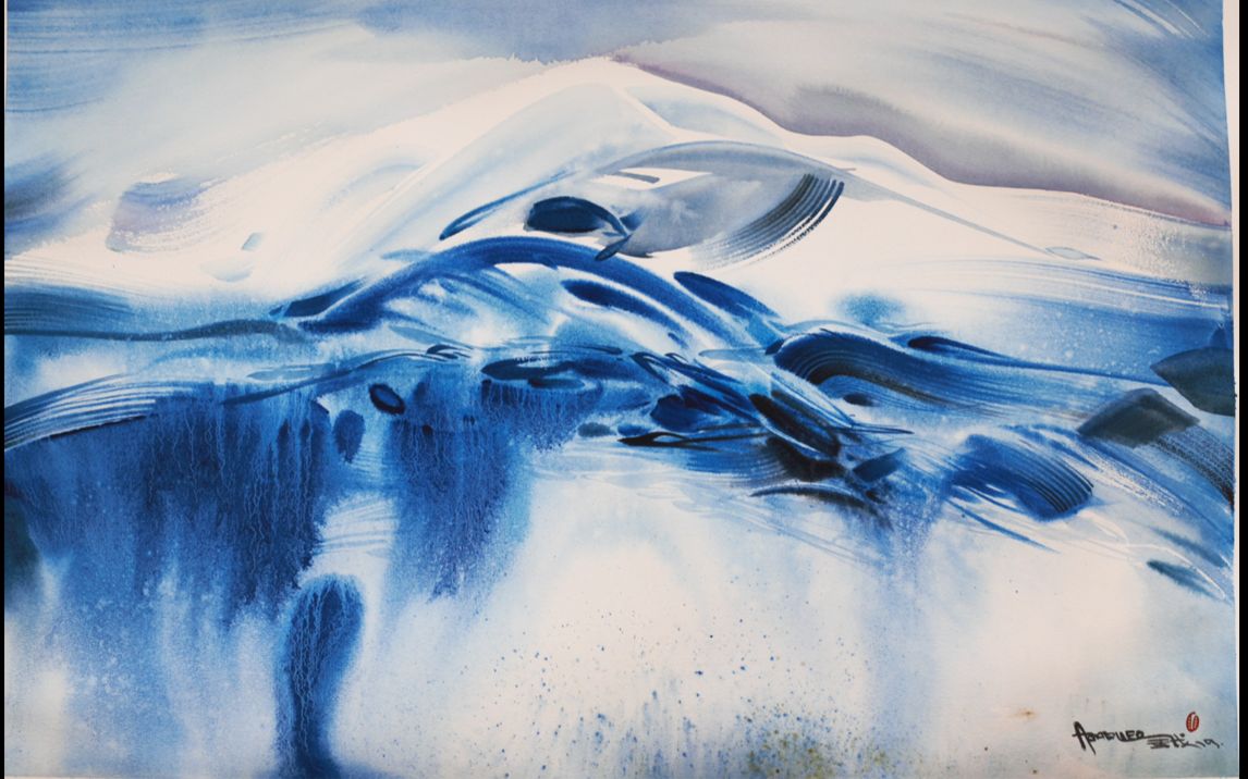 超爽水彩风景画法,就随便画!一开始,这是什么玩意,看到最后,我是个...