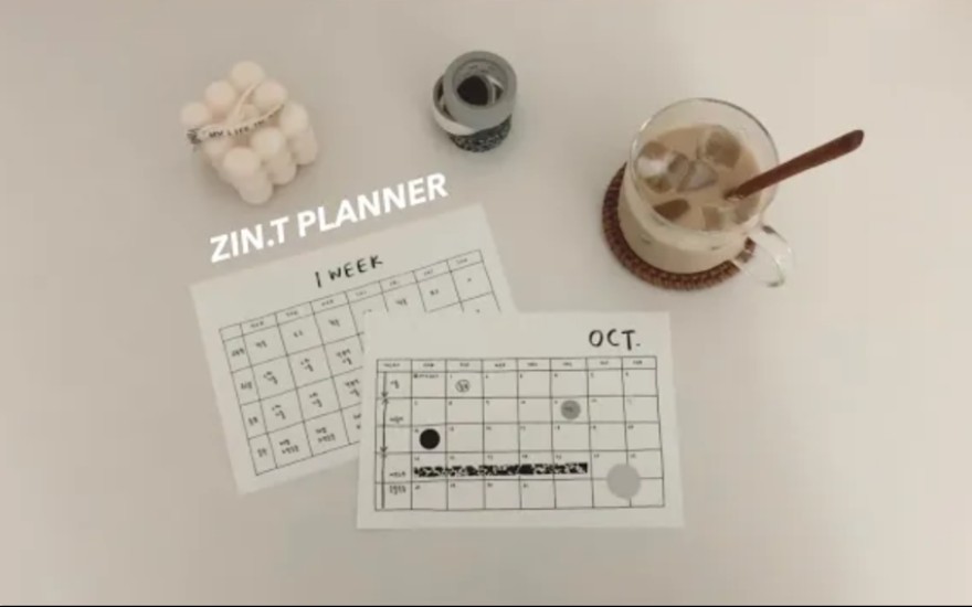 VLOG |ZIN.T planner用装饰日历迎接十月•制作计划 /ft 每月&周