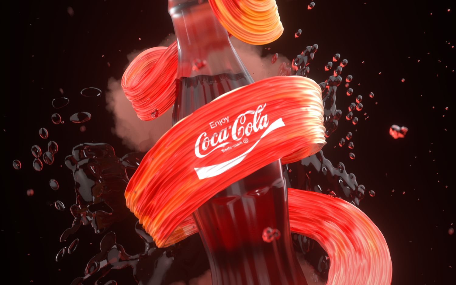 【C4D教程】用C4D完成可口可乐宣传海报制作(一)液体泼洒效果 ...