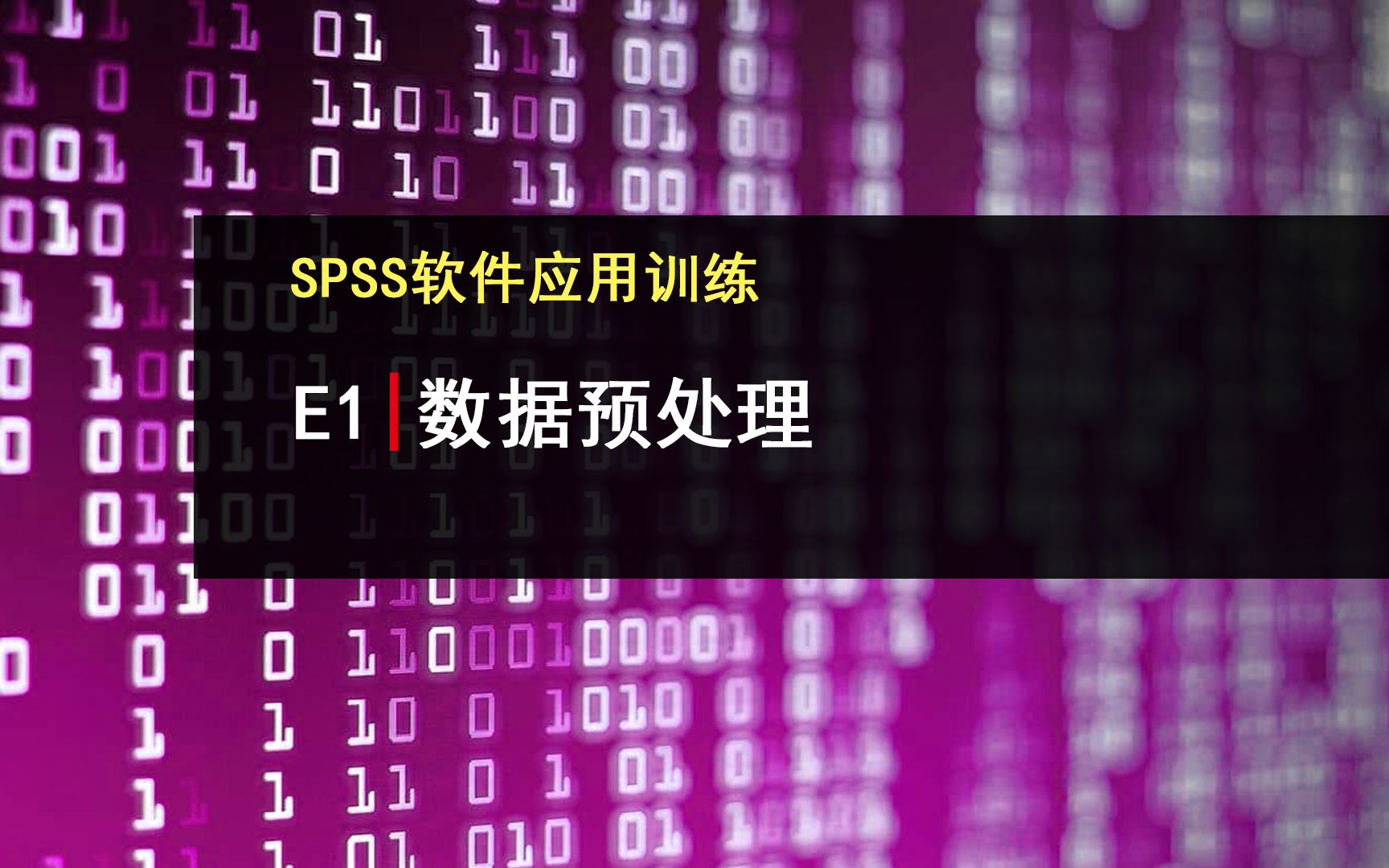 SPSS软件应用训练 1.1.2 数据导入与保存