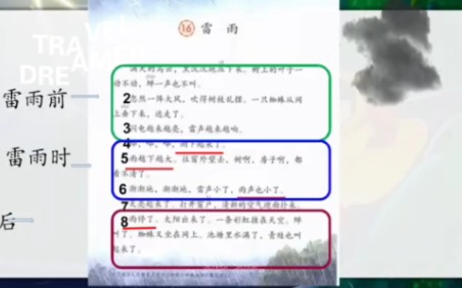 部编版二年级语文下册名师史春妍《雷雨》课件,有配套教学设计